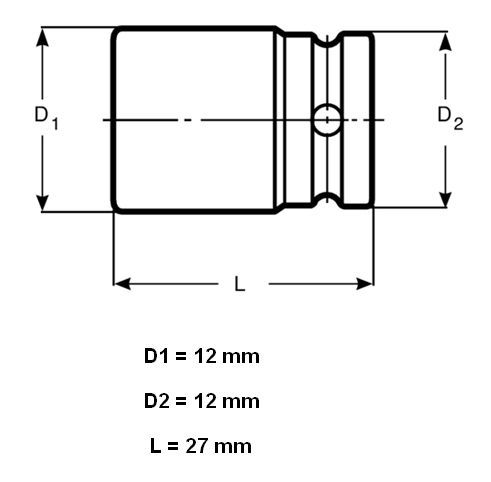 Přechodový 1/4" adaptér pro 1/4" bity BAHCO 6973A | Mateza.cz